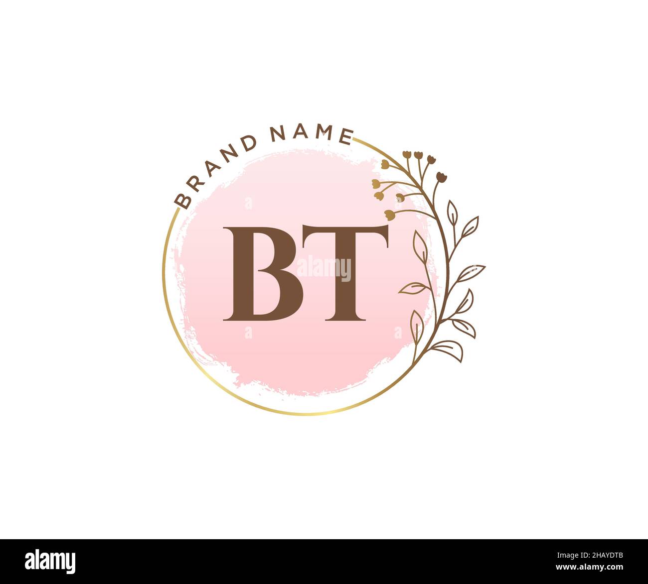 BT feminine logo. Usable for Nature, Salon, Spa, Cosmetic and Beauty ...
