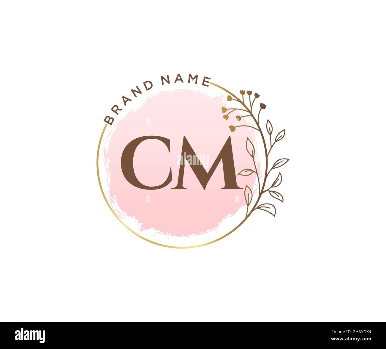 CM feminine logo. Usable for Nature, Salon, Spa, Cosmetic and Beauty ...