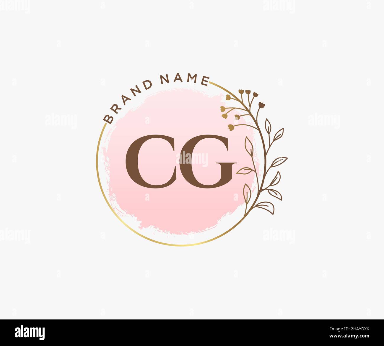 CG feminine logo. Usable for Nature, Salon, Spa, Cosmetic and Beauty ...