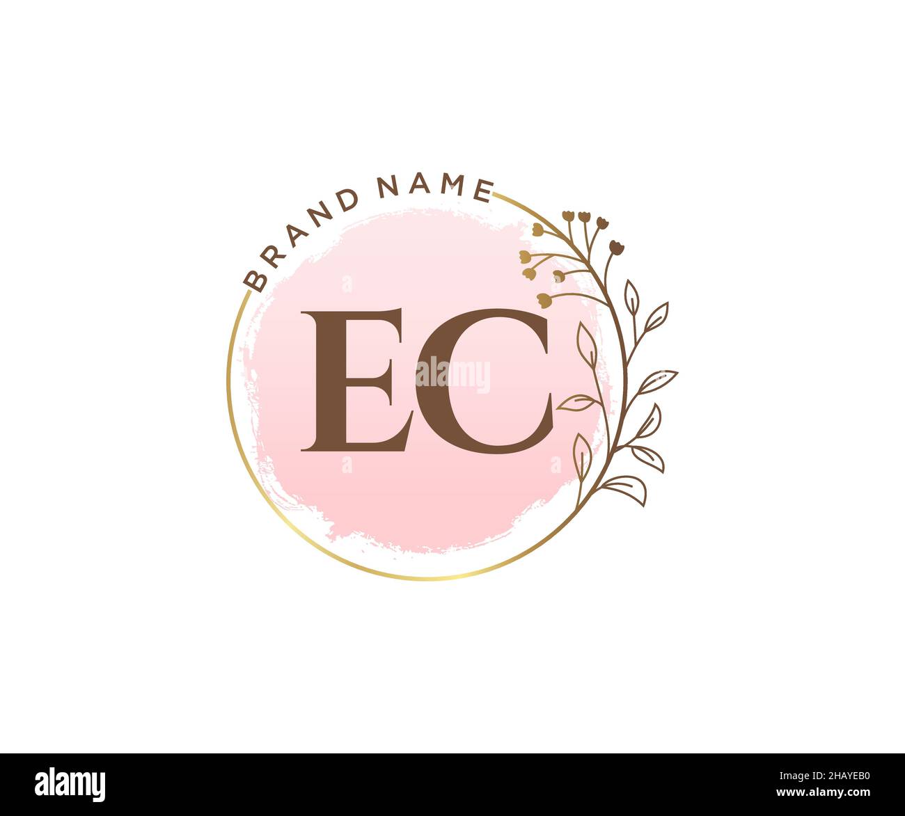 EC feminine logo. Usable for Nature, Salon, Spa, Cosmetic and Beauty ...