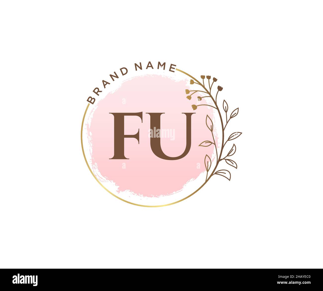 Fu minimal logo design Stock Vector Images - Alamy