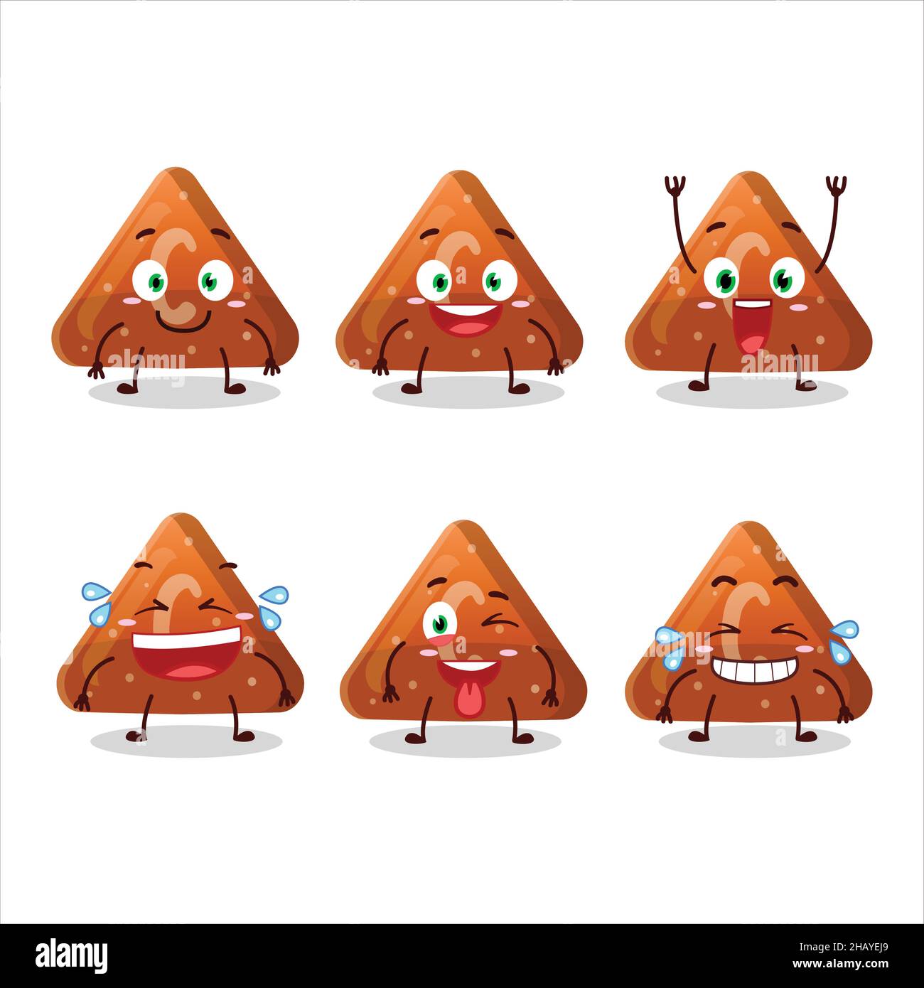 Cartoon character of orange gummy candy C with smile expression. Vector ...