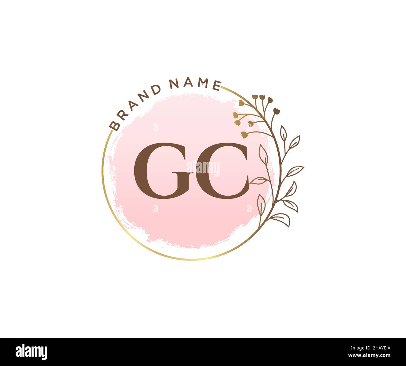 GC feminine logo. Usable for Nature, Salon, Spa, Cosmetic and Beauty ...