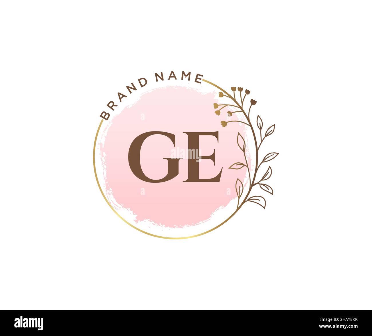 GE feminine logo. Usable for Nature, Salon, Spa, Cosmetic and Beauty ...