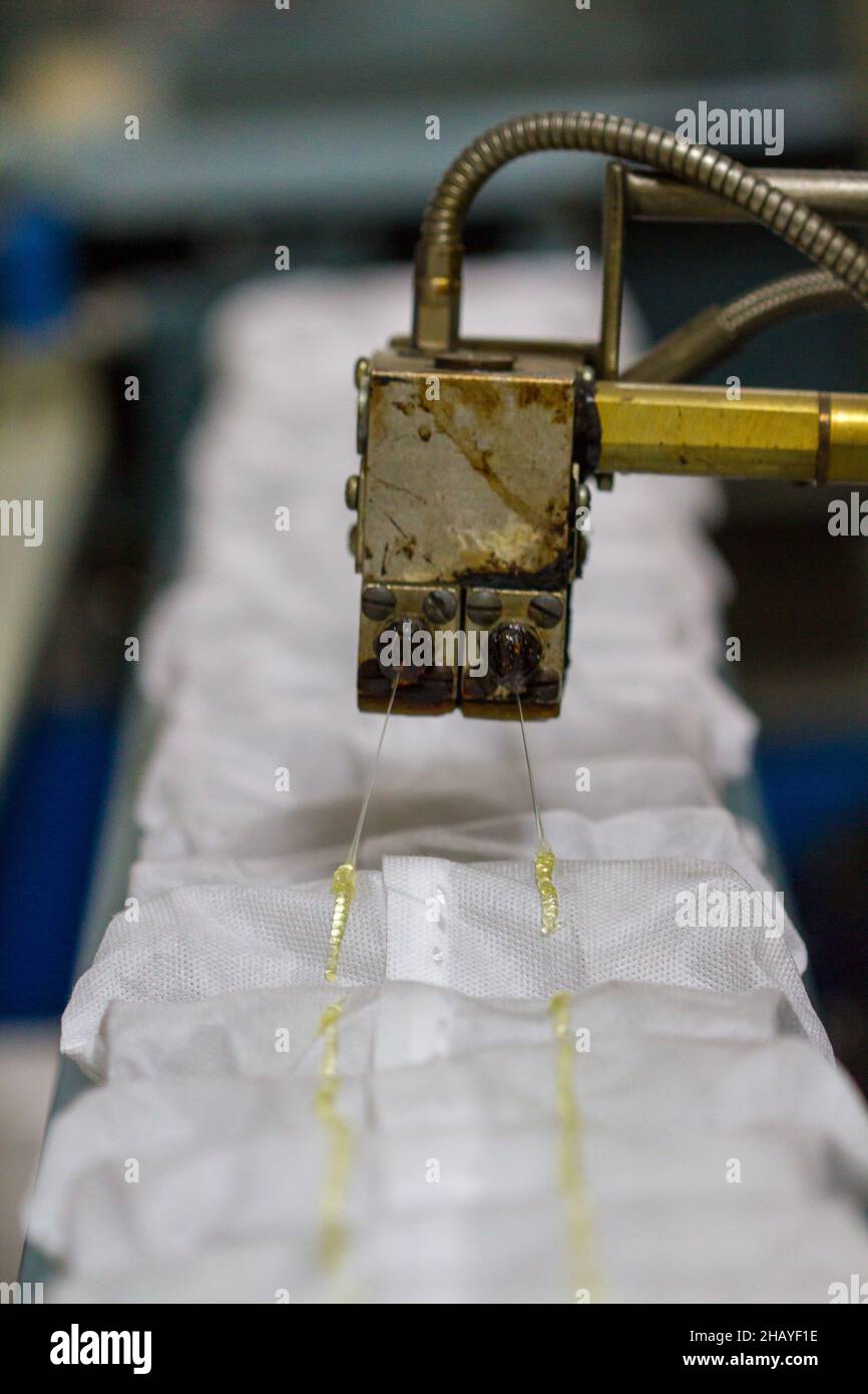 Production of independent springs for mattresses. Independent spring ...