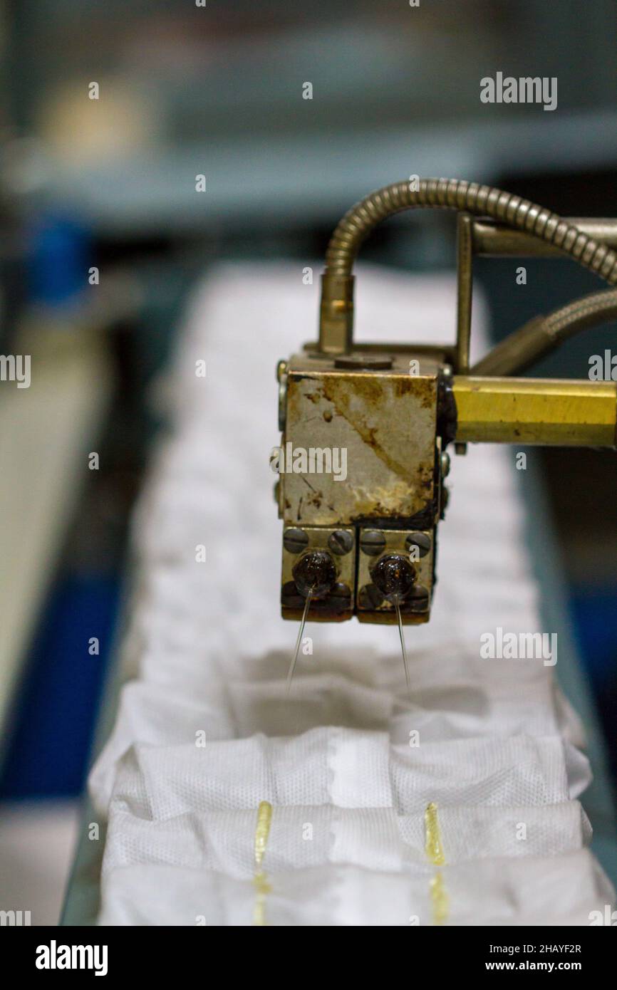 Production of independent springs for mattresses. Independent spring ...