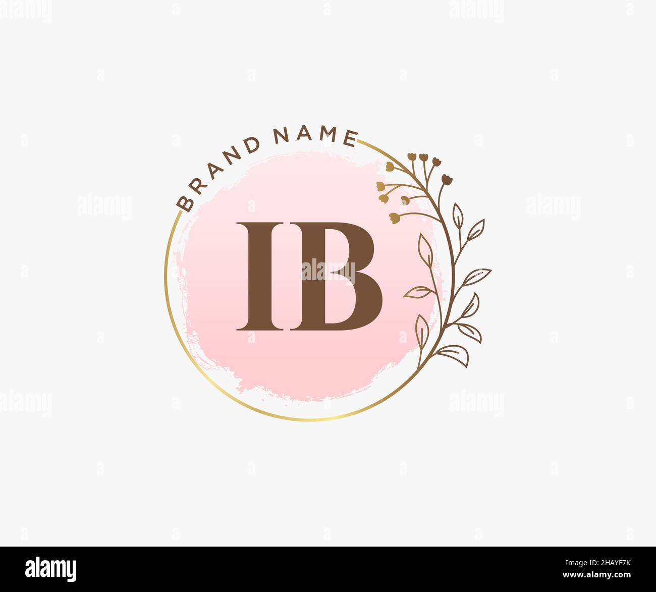 IB feminine logo. Usable for Nature, Salon, Spa, Cosmetic and Beauty ...