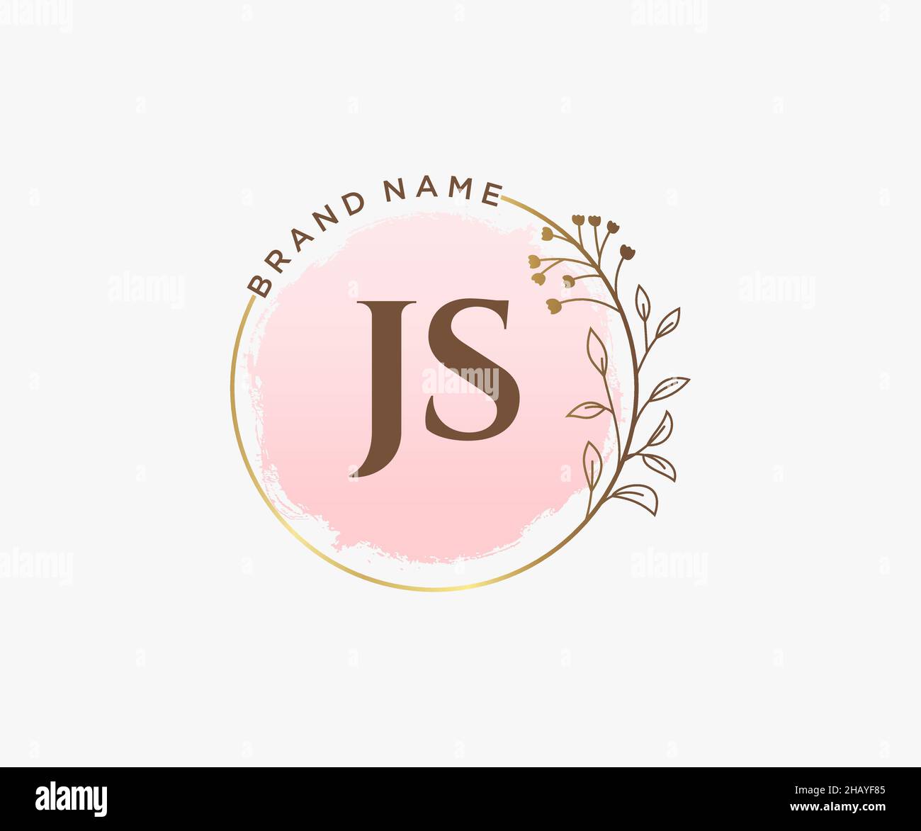 JS feminine logo. Usable for Nature, Salon, Spa, Cosmetic and Beauty ...
