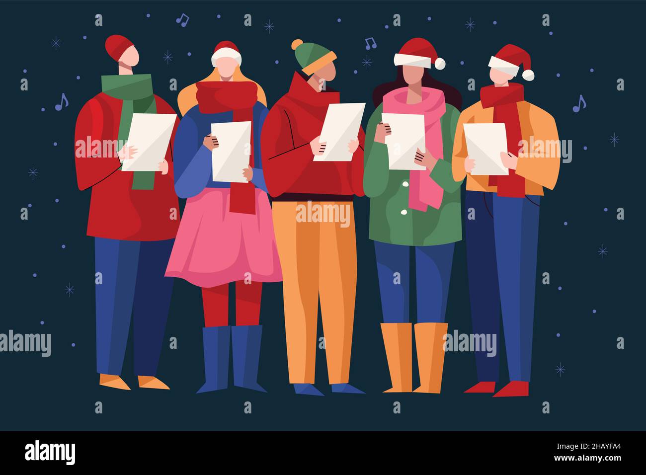 Carol singing event Stock Vector Images - Alamy