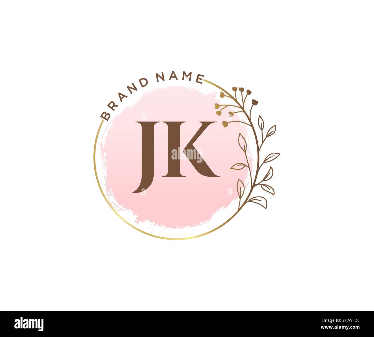 JK feminine logo. Usable for Nature, Salon, Spa, Cosmetic and Beauty ...