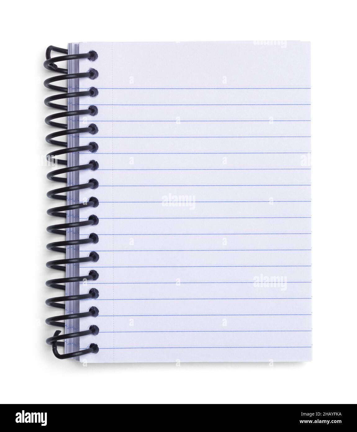 Spiral Notebook With Copy Space Cut Out On White Stock Photo - Alamy