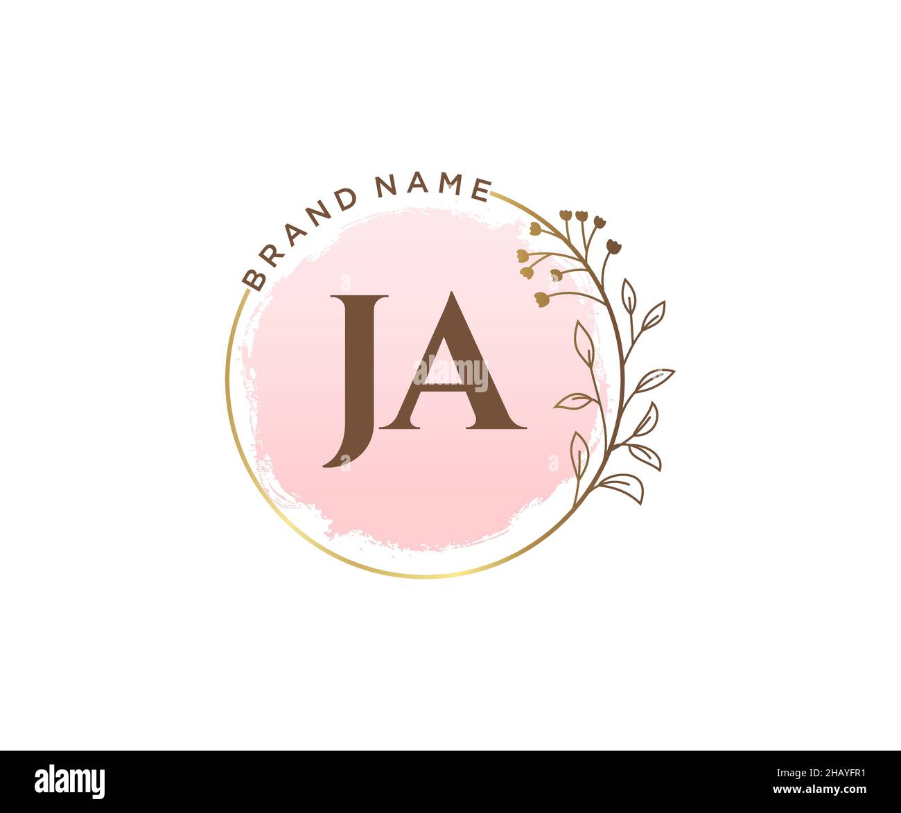 JA feminine logo. Usable for Nature, Salon, Spa, Cosmetic and Beauty ...