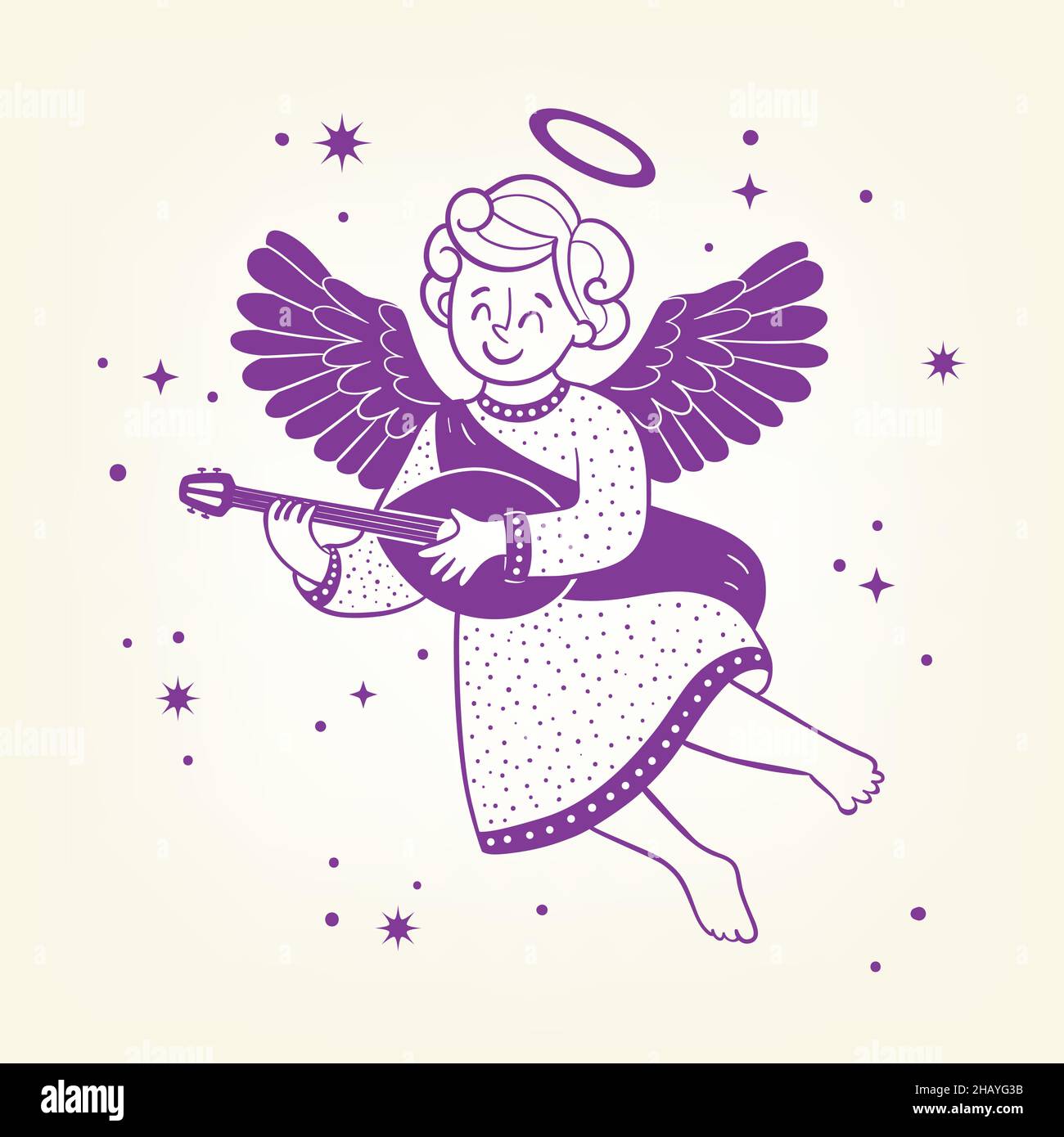 christmas angel vector design illustration Stock Vector Image & Art - Alamy