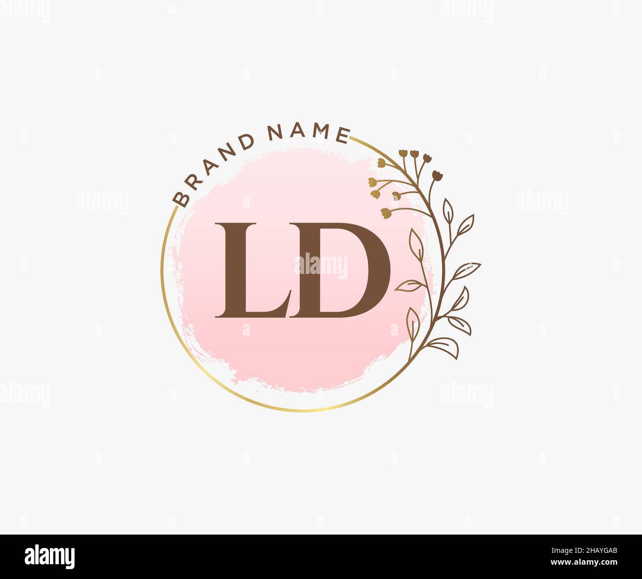 LD feminine logo. Usable for Nature, Salon, Spa, Cosmetic and Beauty ...