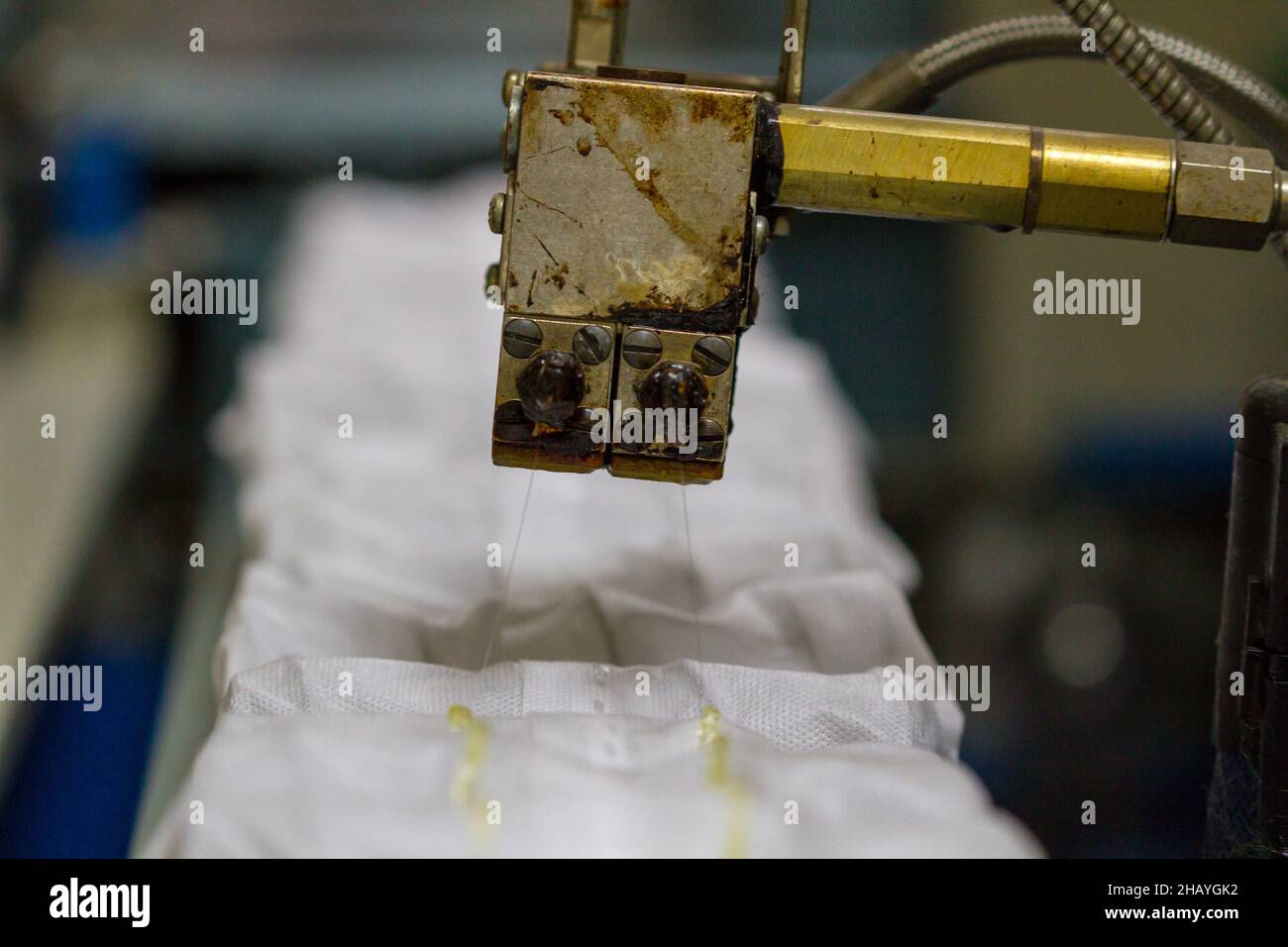 Production of independent springs for mattresses. Independent spring ...