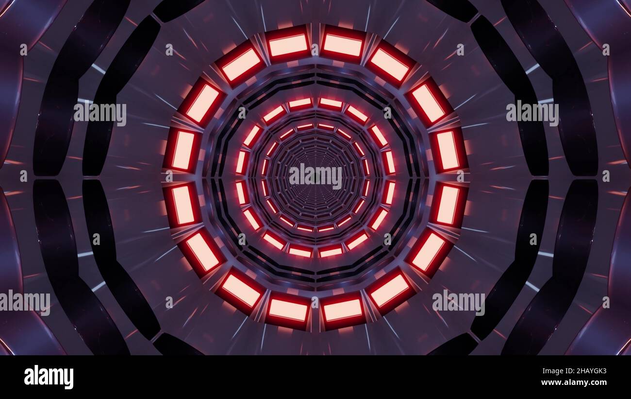 3D rendering of futuristic kaleidoscopic patterns background in vibrant ...