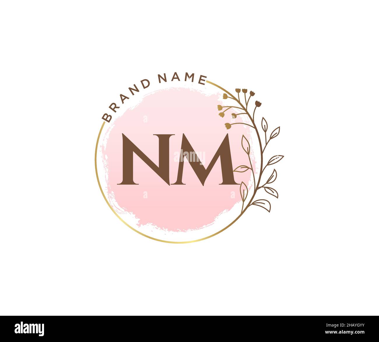 NM feminine logo. Usable for Nature, Salon, Spa, Cosmetic and Beauty ...