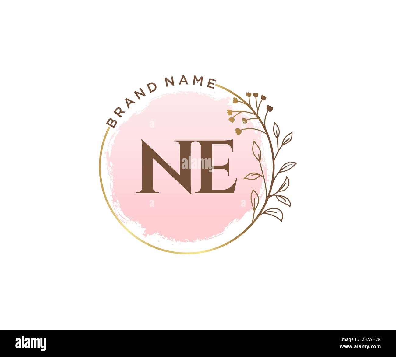 NE feminine logo. Usable for Nature, Salon, Spa, Cosmetic and Beauty ...