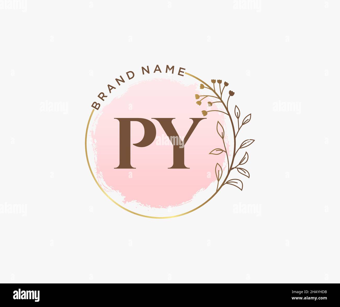 PY feminine logo. Usable for Nature, Salon, Spa, Cosmetic and Beauty ...