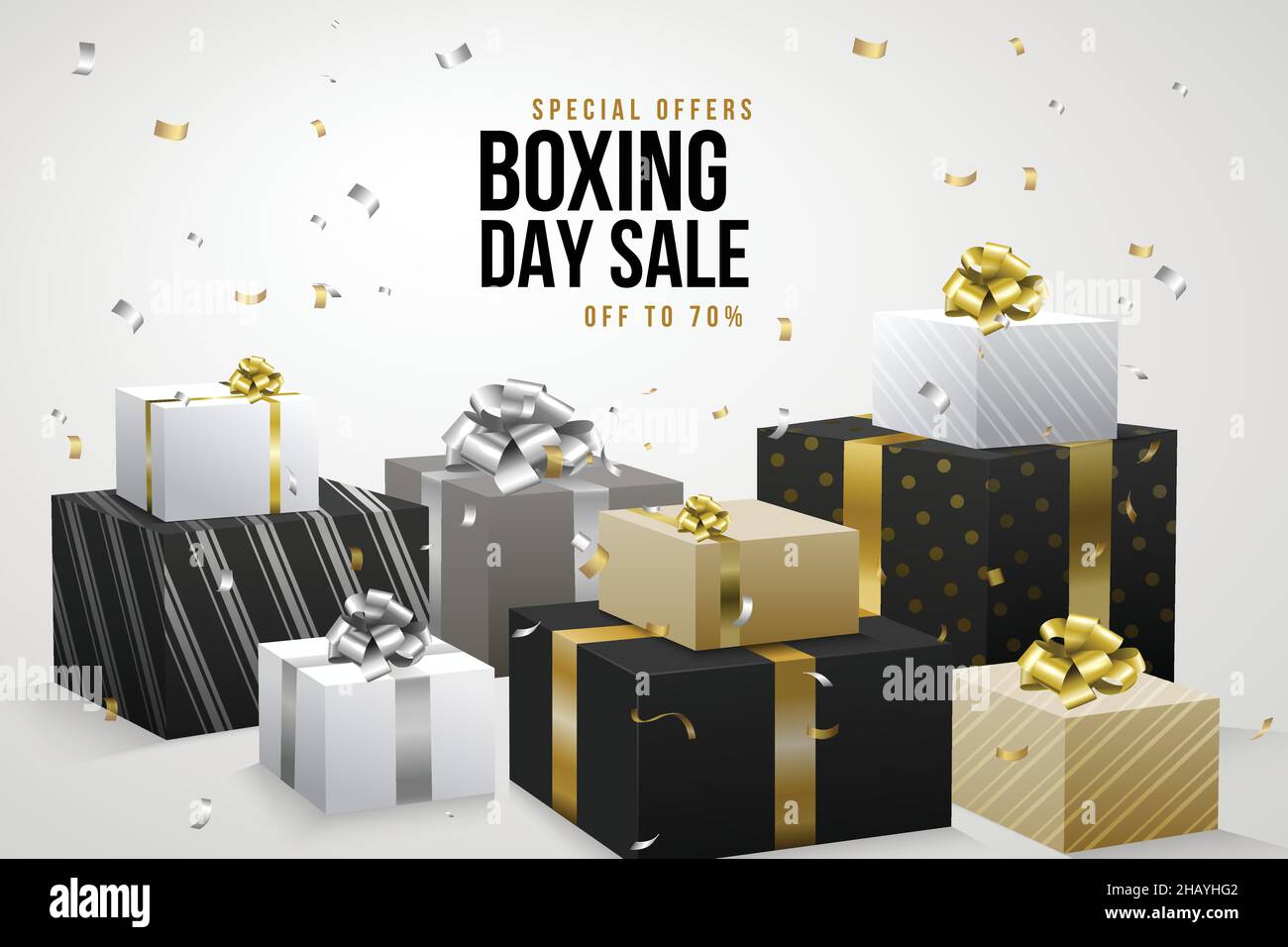 realistic boxing day sale vector design illustration Stock Vector Image ...