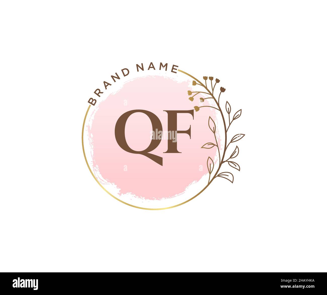 Qf initials logo hi-res stock photography and images - Alamy