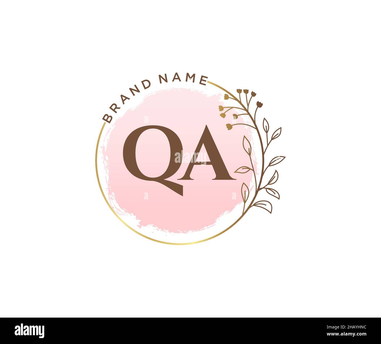 QA feminine logo. Usable for Nature, Salon, Spa, Cosmetic and Beauty ...