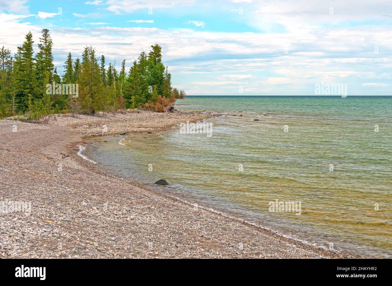Sheltered Cove on a Remote Peninsula on Lake Huron on Thompson's Harbor ...