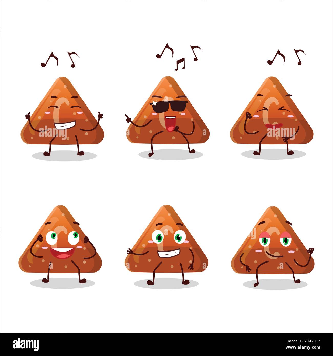 An image of orange gummy candy C dancer cartoon character enjoying the ...