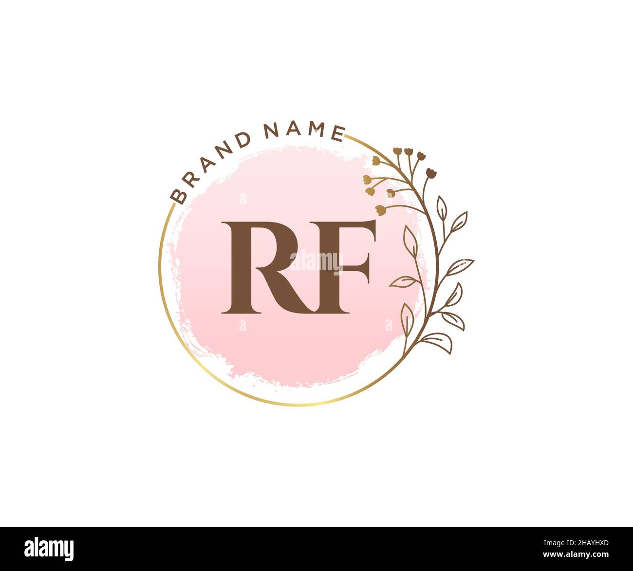 Rf minimal logo design Cut Out Stock Images & Pictures - Alamy