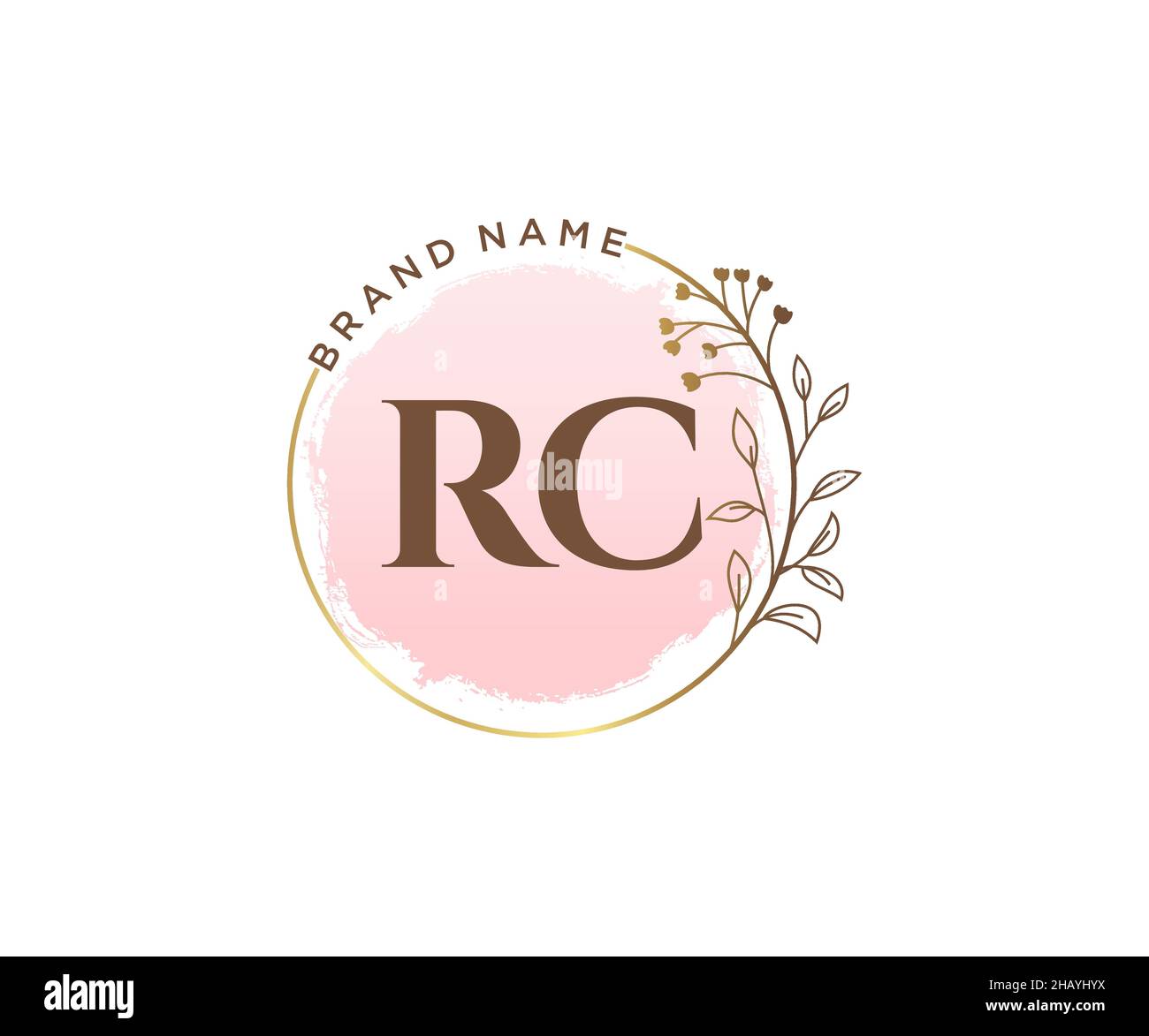 RC feminine logo. Usable for Nature, Salon, Spa, Cosmetic and Beauty ...