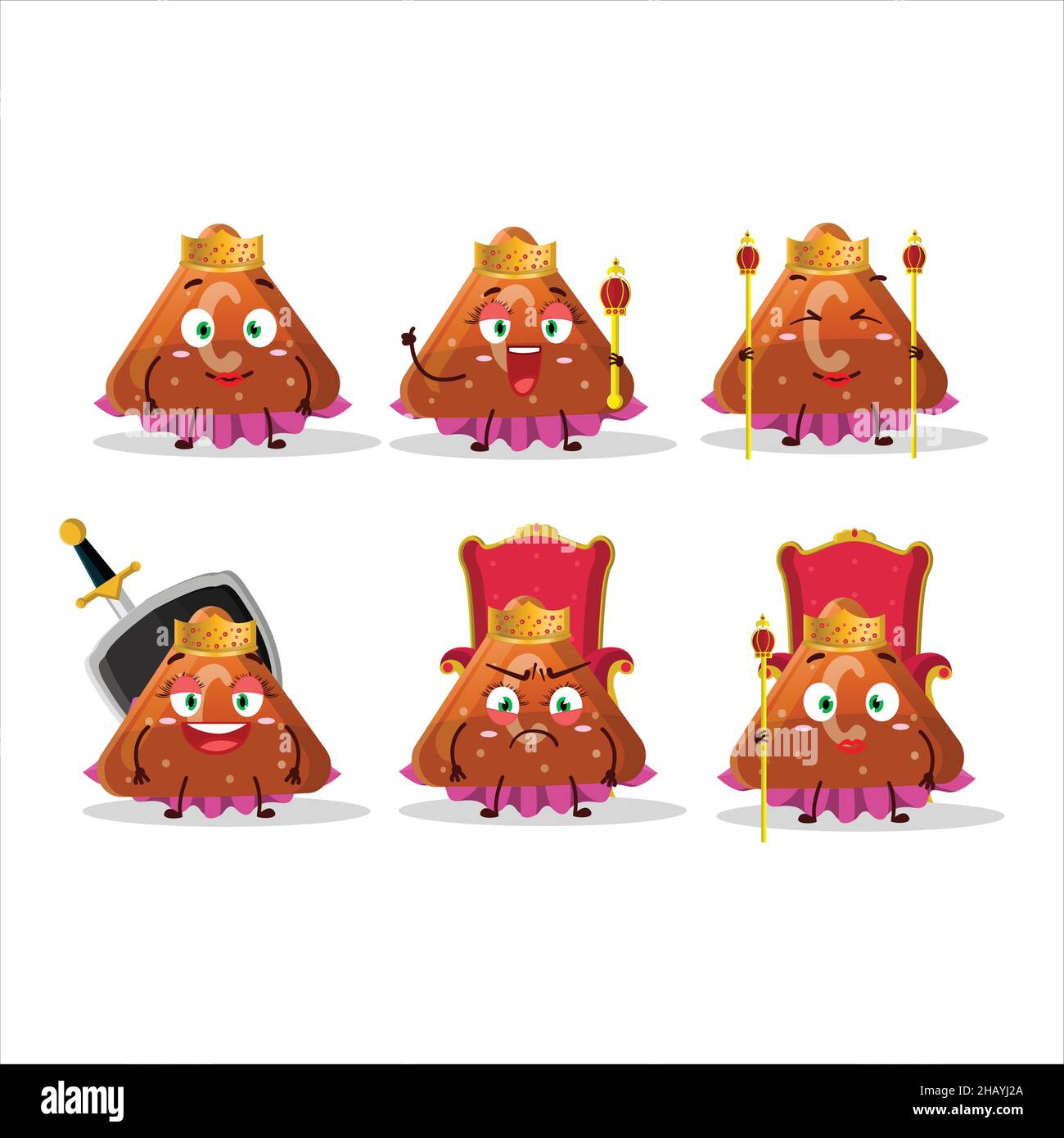 Queen and her magic clothes cartoon of orange gummy candy C wearing ...