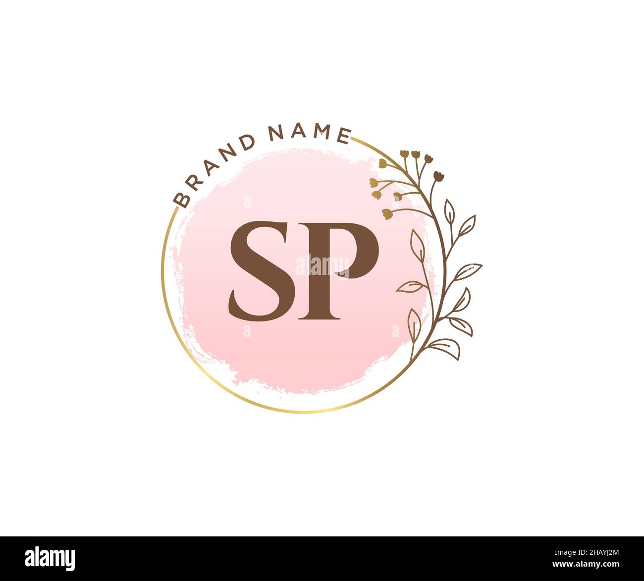 SP feminine logo. Usable for Nature, Salon, Spa, Cosmetic and Beauty ...