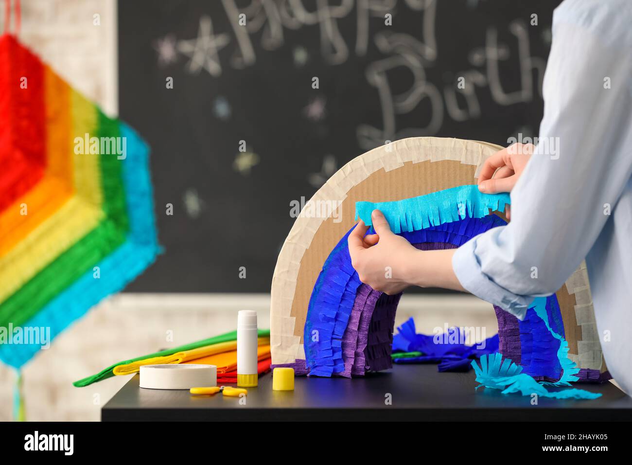 Bright pinata in shape hi-res stock photography and images - Alamy