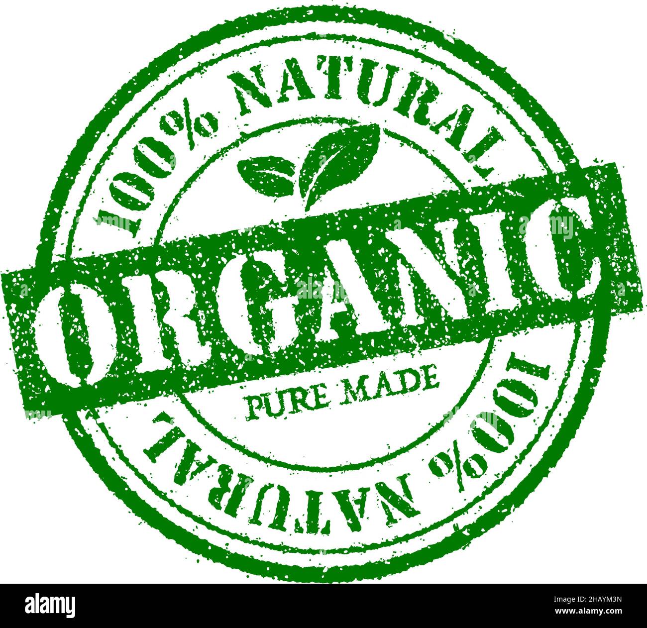 Organic, healthy natural and eco product stamp label illustration Stock ...