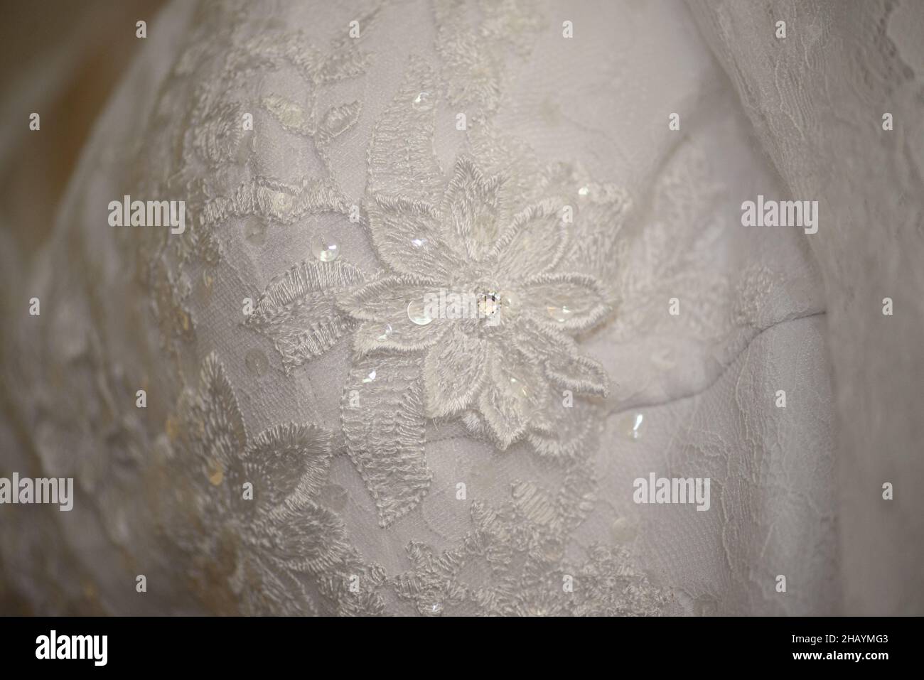 White wedding dress pattern Stock Photo - Alamy