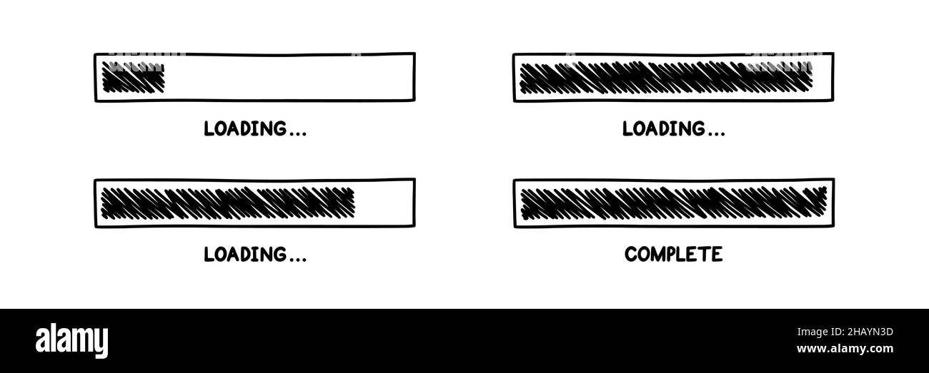 Progress loading bar with buffering indicator. Infographics design ...