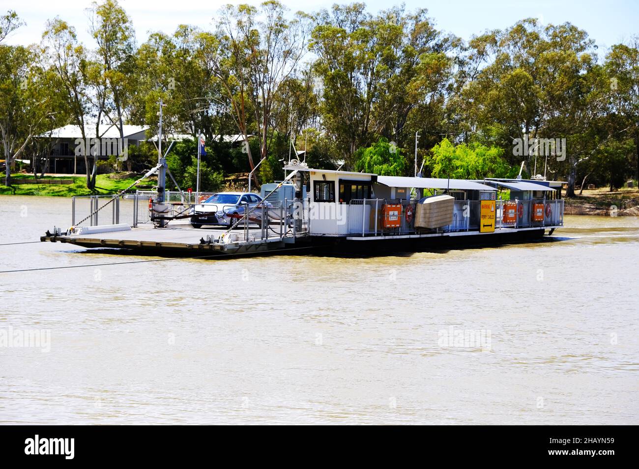 The ferry at Morgan on the River Murray in South Australia Stock Photo ...