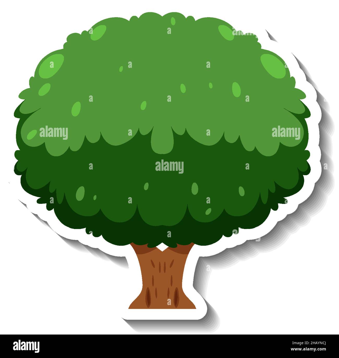 Isolated cartoon tree sticker illustration Stock Vector Image & Art - Alamy