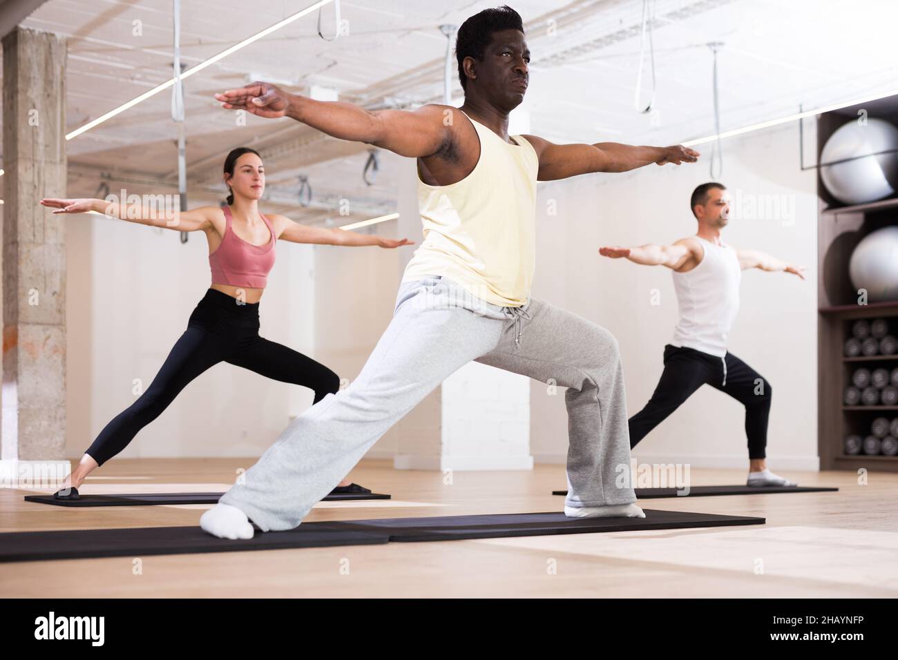 African american man performing stretching hi-res stock photography and ...