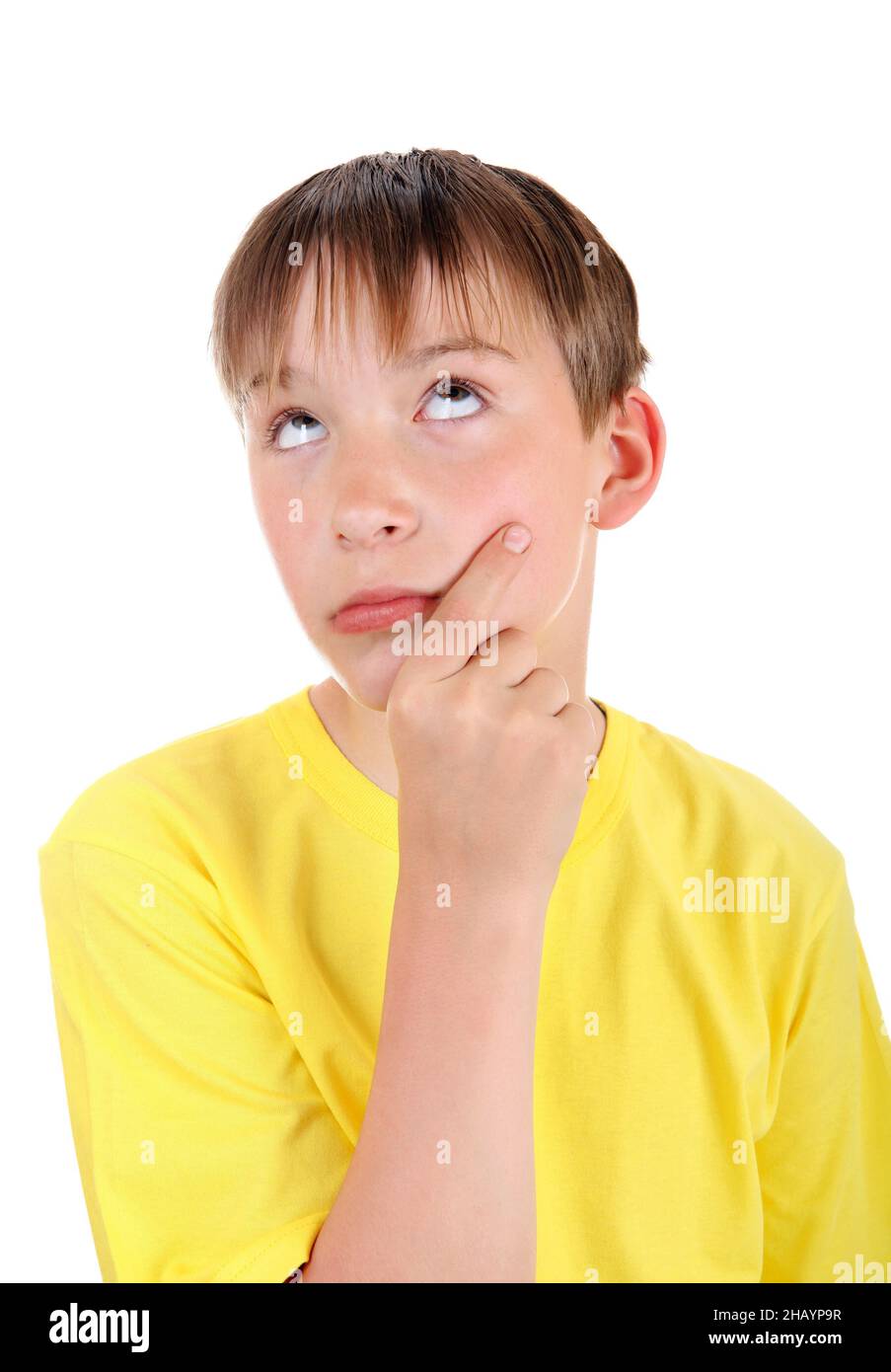 Portrait think reflect child hi-res stock photography and images - Alamy