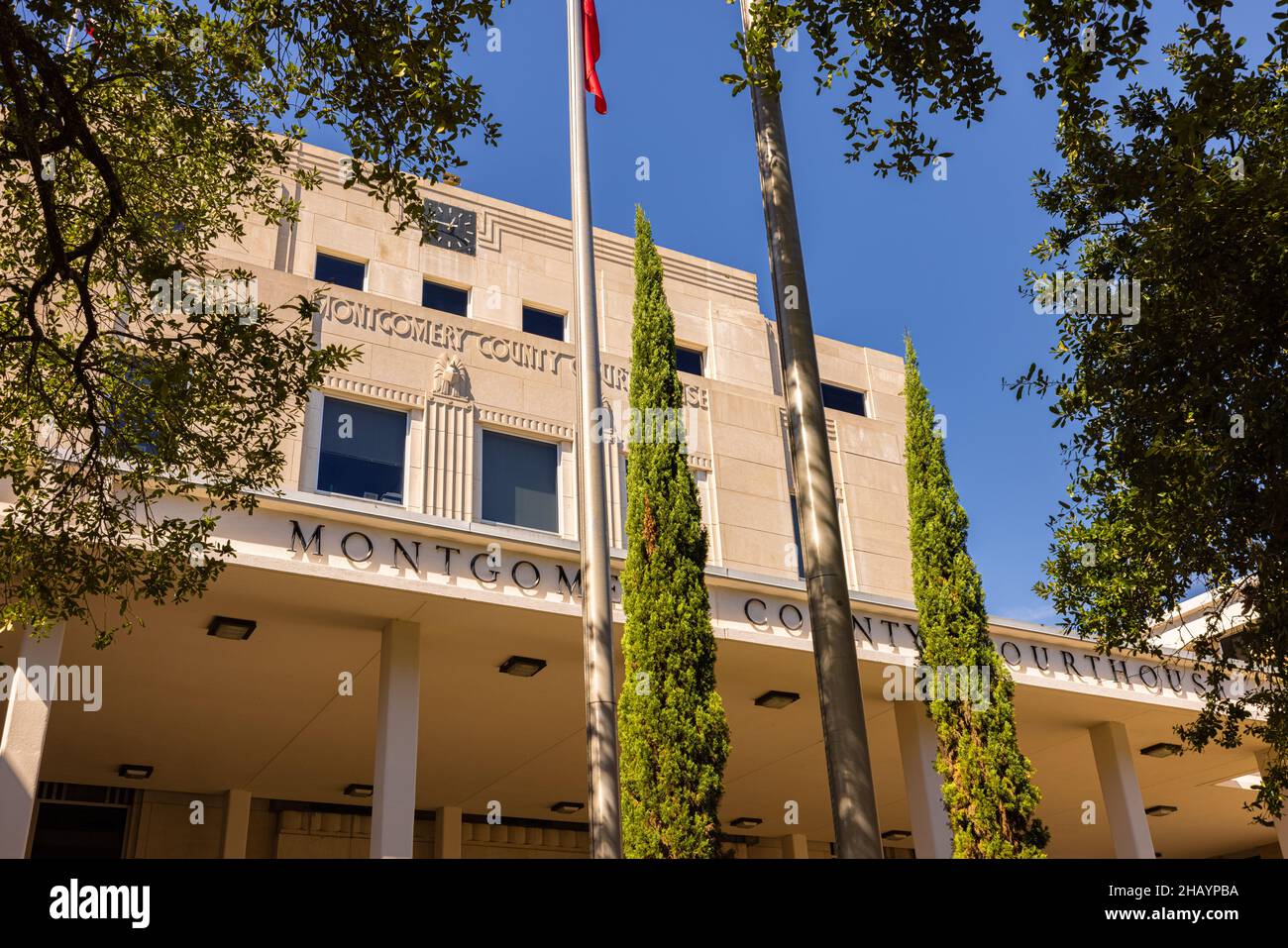 Conroe, Texas, USA - October 17, 2021: The Montgomery County Courthouse ...