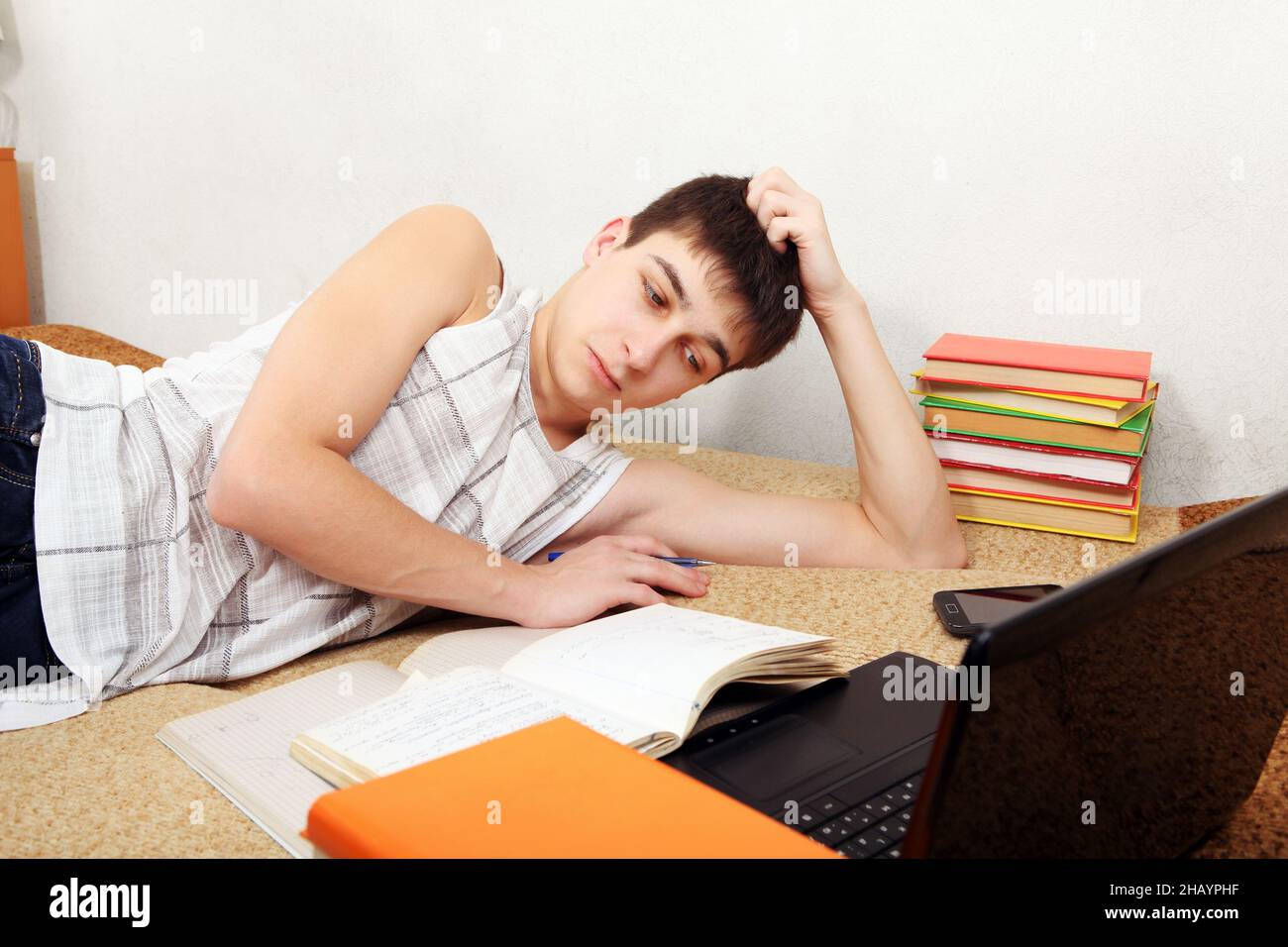 Teen in bed room mess hi-res stock photography and images - Alamy