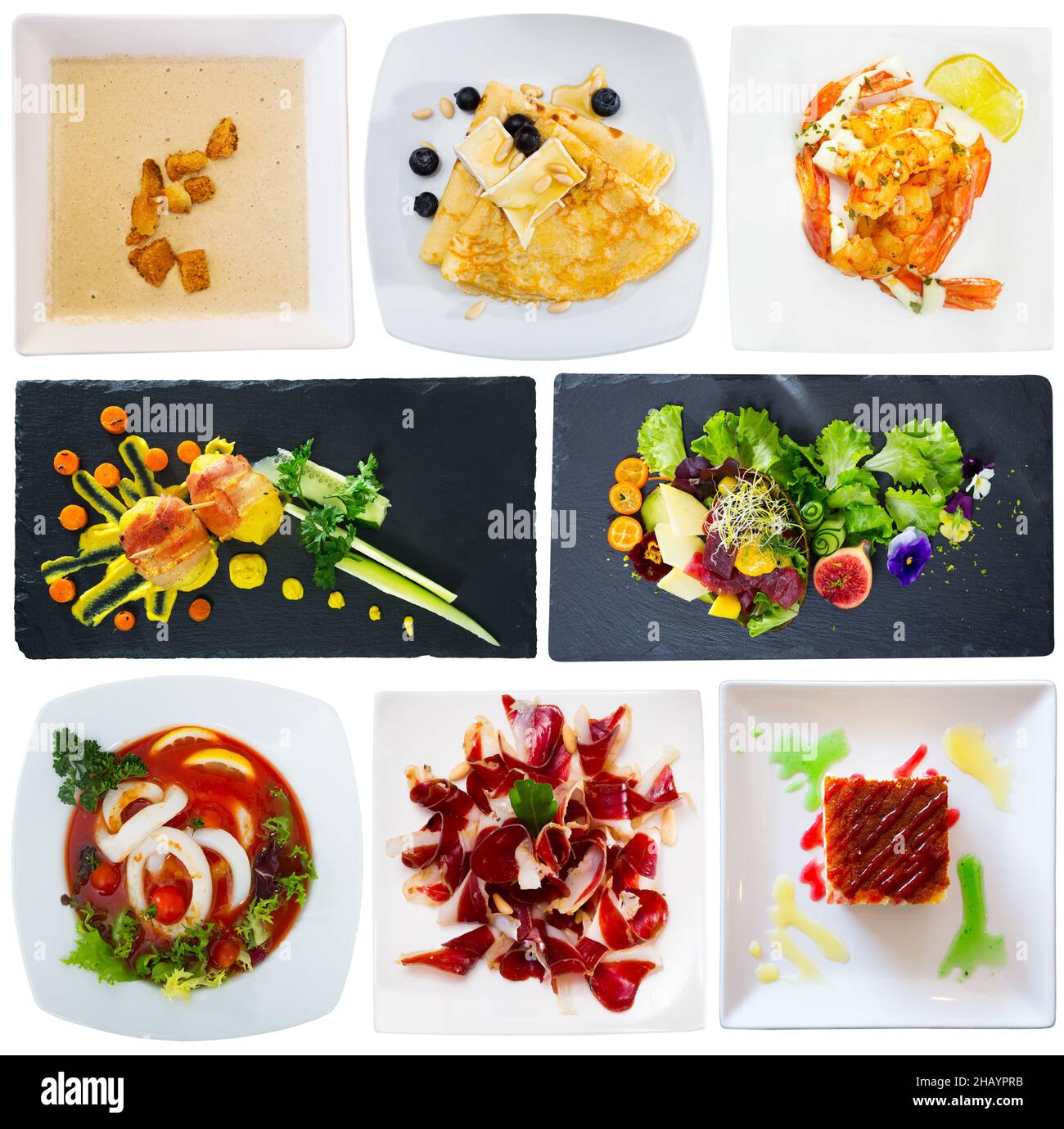 Collection of various dishes Stock Photo - Alamy