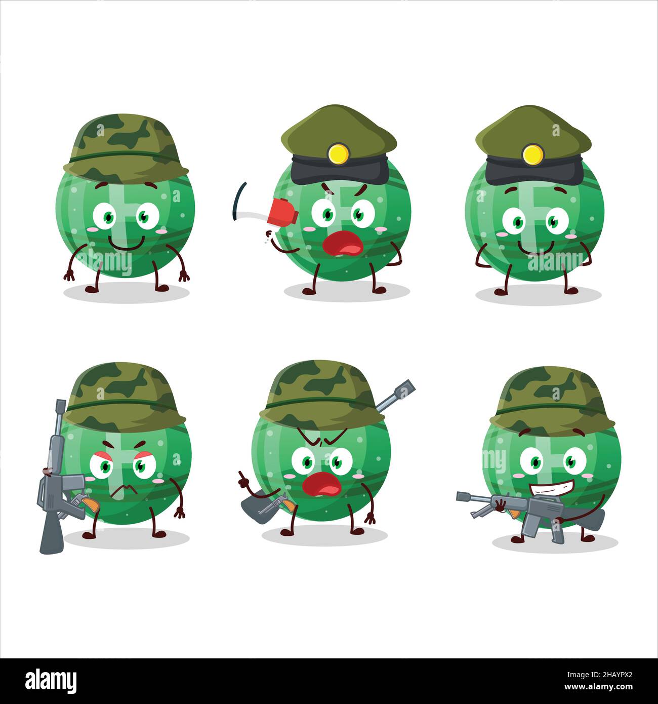 A charming soldier green gummy candy F cartoon picture bring a gun ...