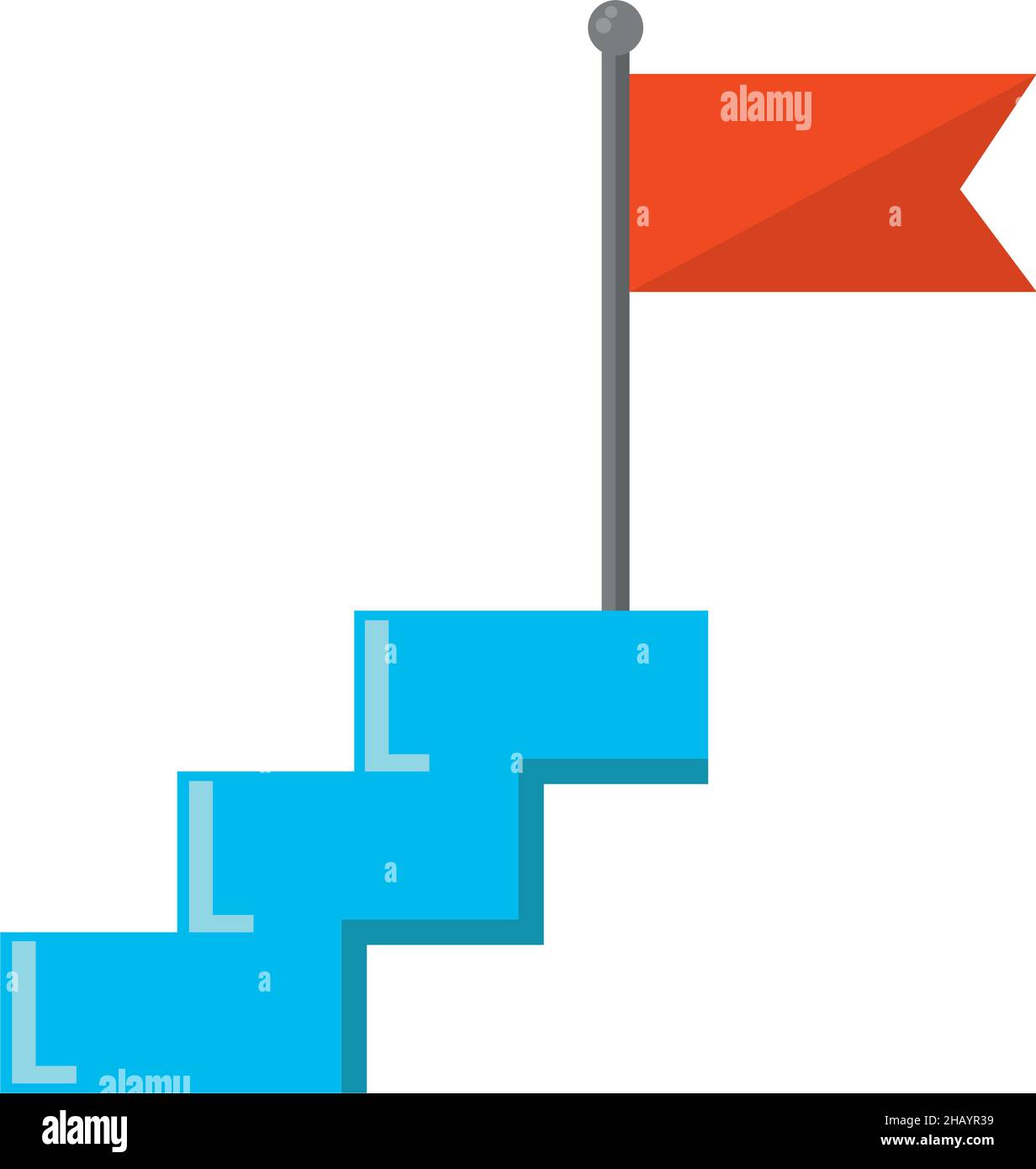 ladder with flag over white Stock Vector Image & Art - Alamy
