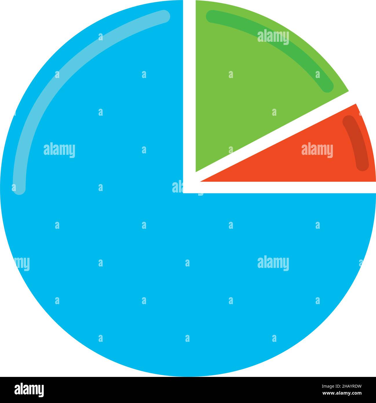 colored pie chart over white Stock Vector Image & Art - Alamy