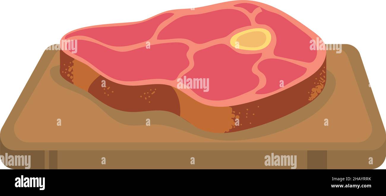 steak meat design on cut table Stock Vector Image & Art - Alamy