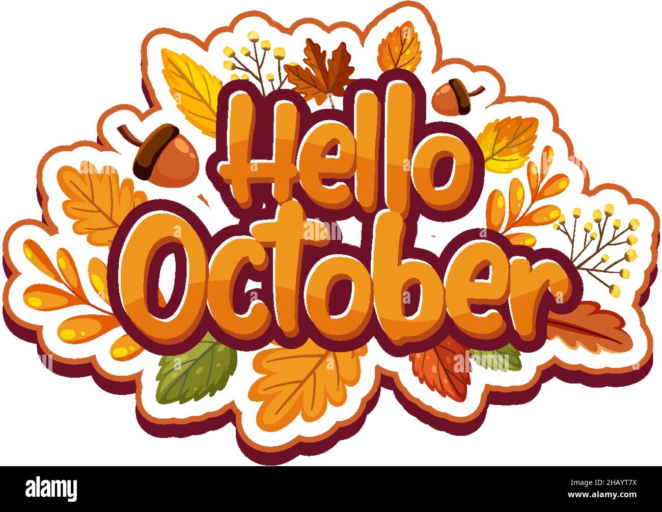 Hello autumn clipart Cut Out Stock Images & Pictures - Alamy
