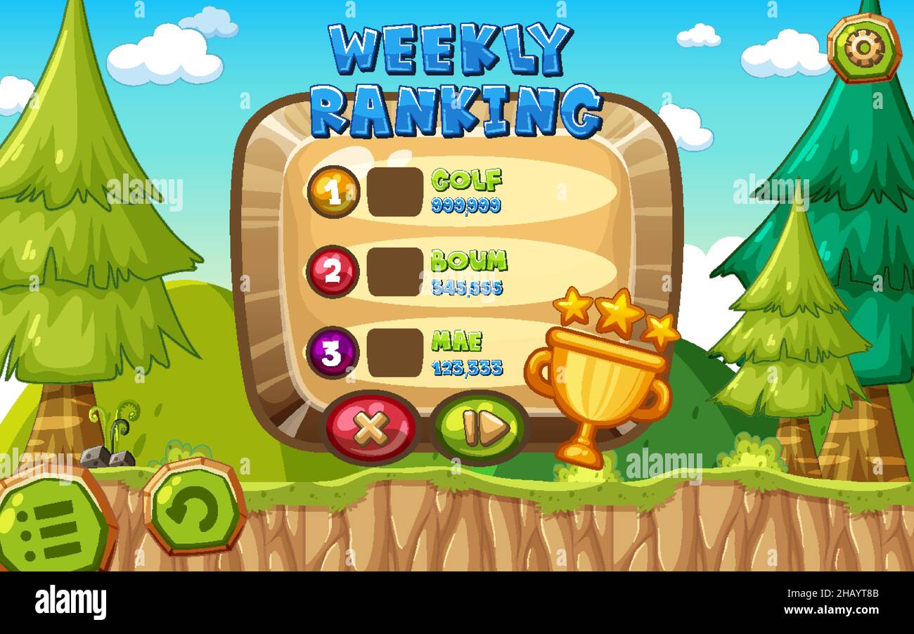 Platform game user interface design illustration Stock Vector Image ...