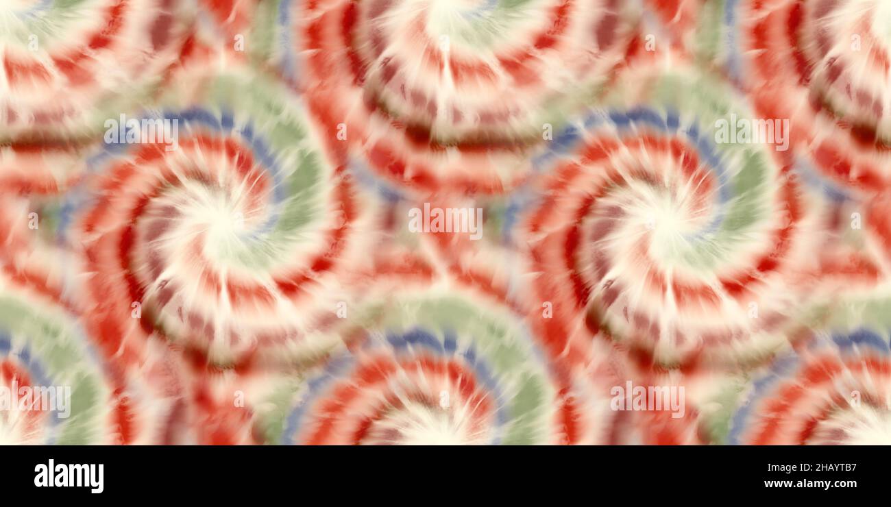 Seamless funky 1970s tie dye border motif pattern for surface design ...